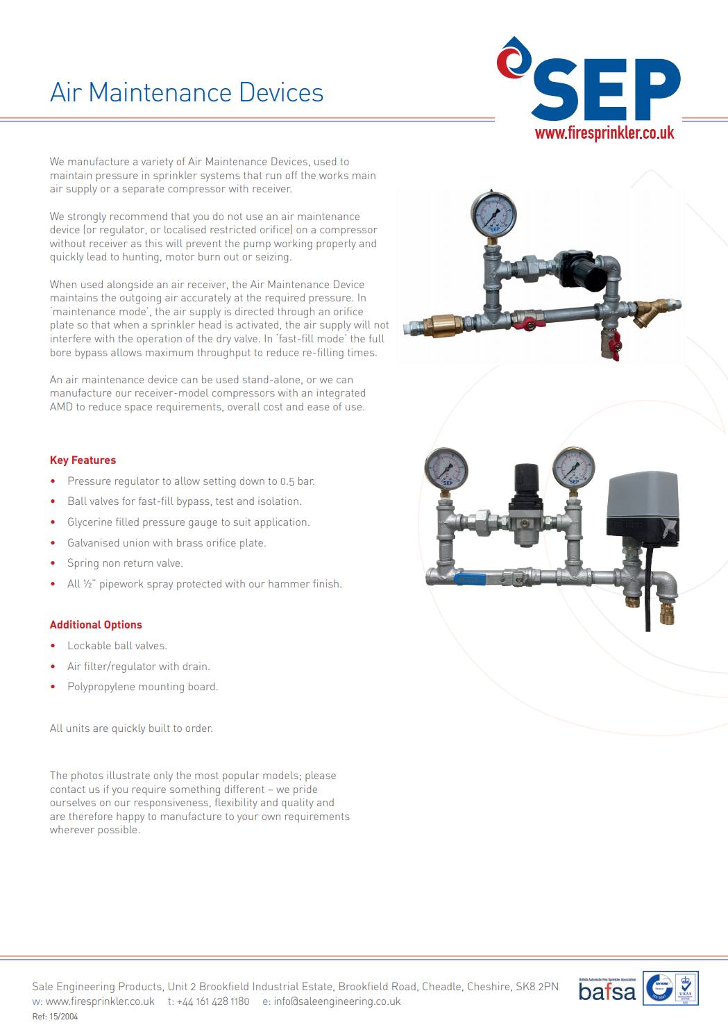 Air Maintenance Devices | Sale Engineering Products Ltd