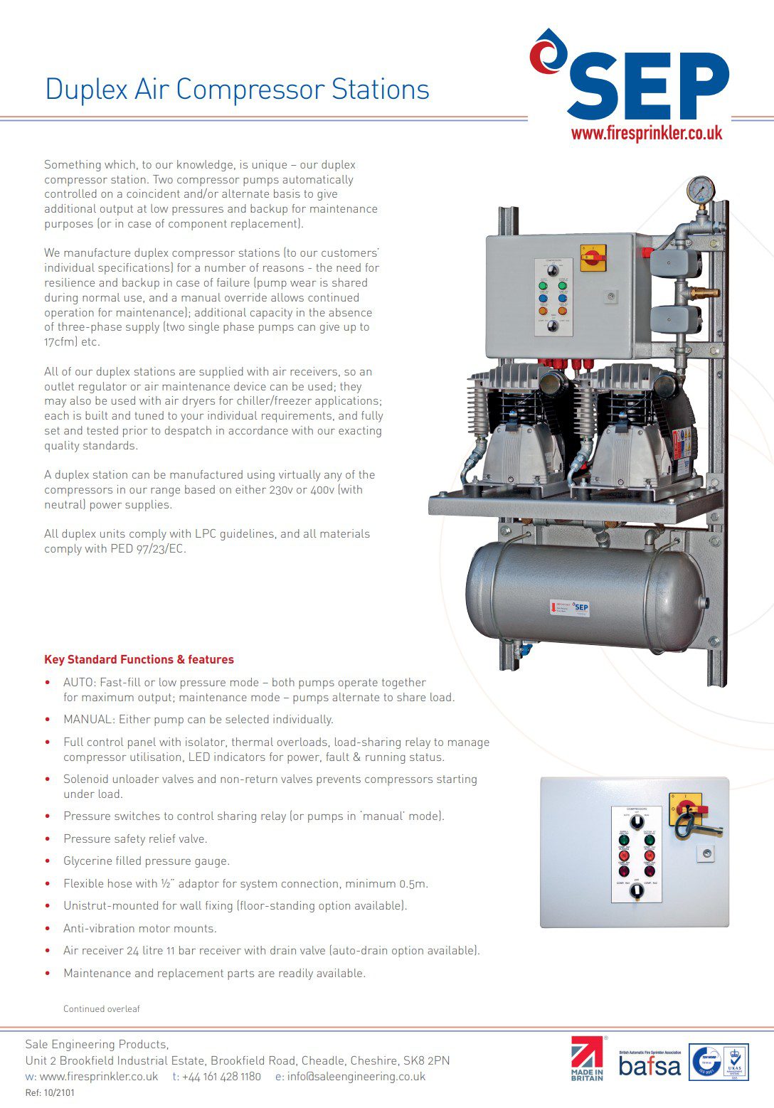 Duplex LPC Air Compressors data sheet | Sale Engineering Products Ltd Duplex LPC Air Compressors data sheet | Sale Engineering Products Ltd
